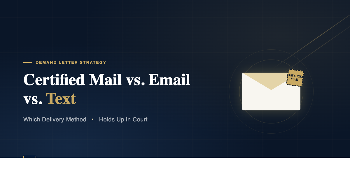 Do Demand Letters Have to Be Sent by Certified Mail? Email vs. Snail ...